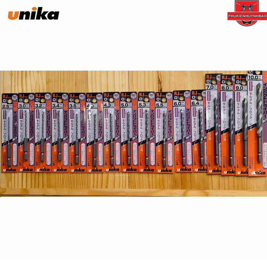 Mũi khoan tường, gạch chân lục giác Unika mã RJ